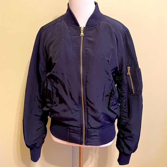 Express | Jackets & Coats | Navy Blue Express Bomber Jacket | Poshmark